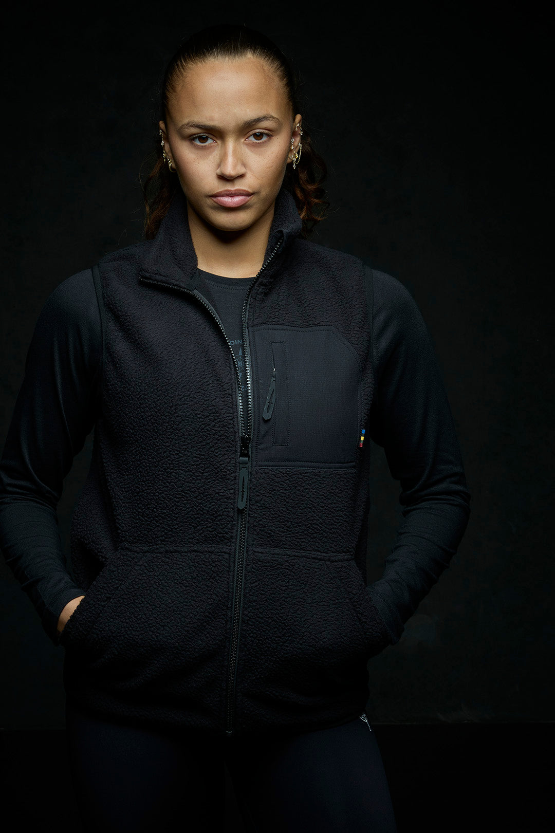 SNIPER FLEECE VEST - BLACK. – barsk.dk