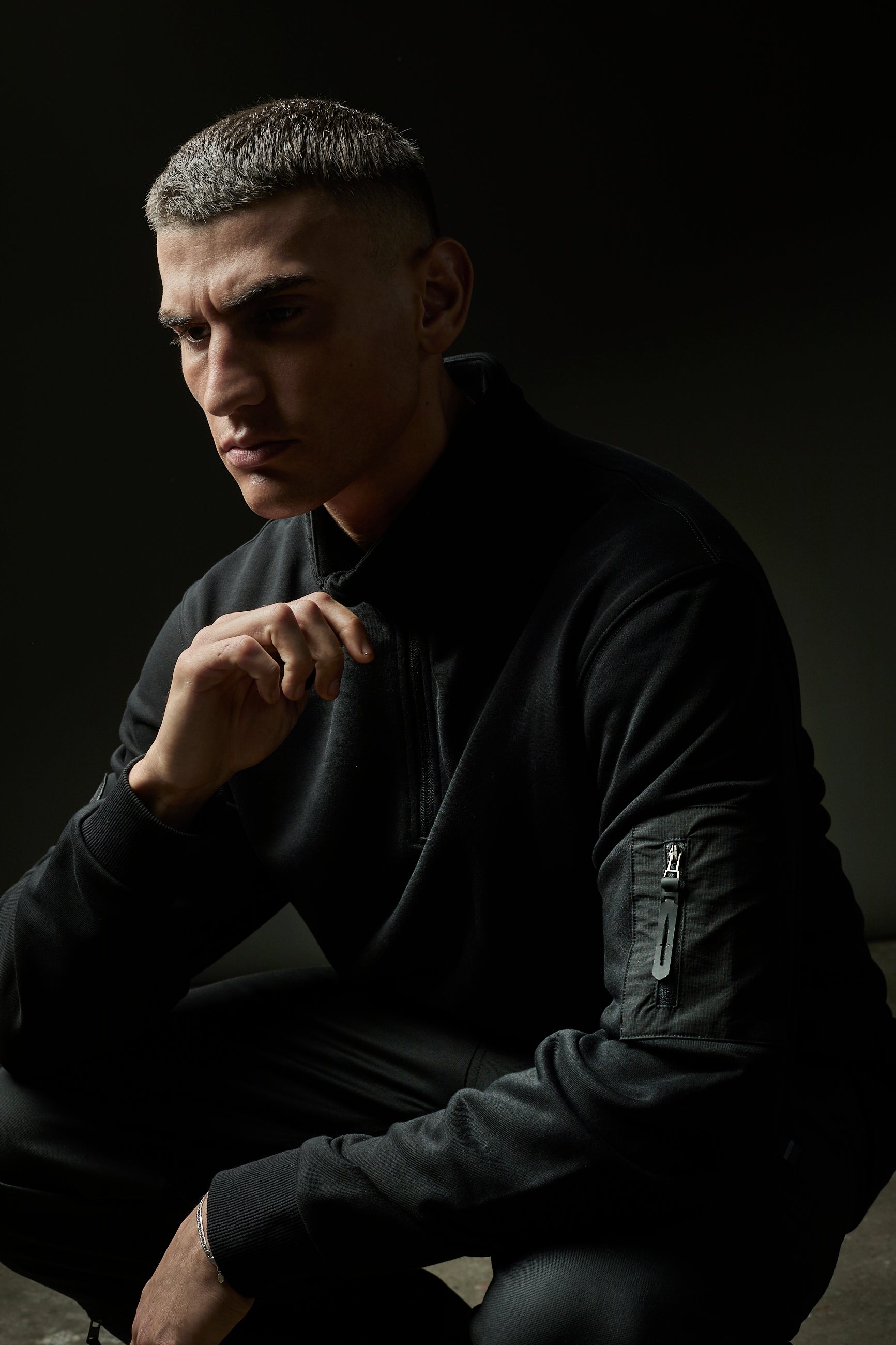 SHADOW half zip sweatshirt – barsk.dk